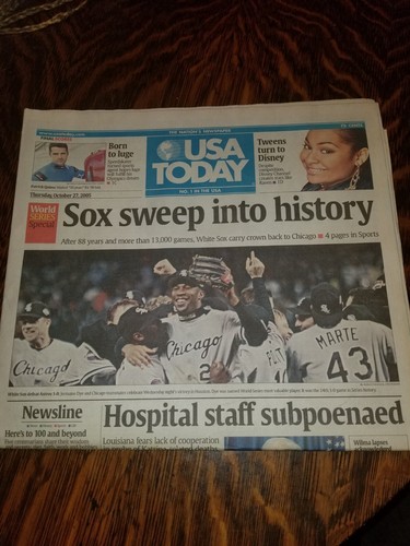Chicago White Sox World Series victory, USA Today, October 27, 2005. | eBay