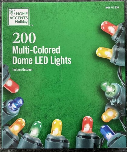 Home Accents Holiday 200 Multi Colored Dome LED Lights 58 feet green ...