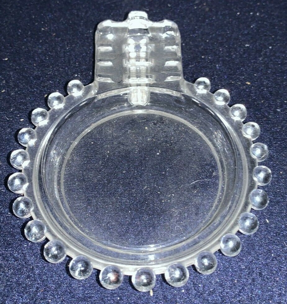 RARE Imperial Candlewick Between Place Ashtray COASTER w/ Match Holder ...