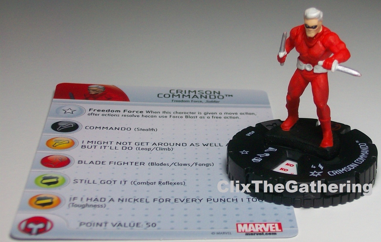 CRIMSON COMMANDO 048 Uncanny X-Men Marvel HeroClix Rare | eBay