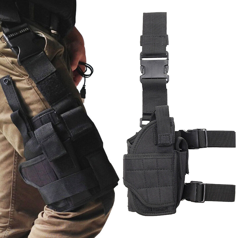 Agptek Right Hand Tactical Drop Leg Holster Tactical Belt