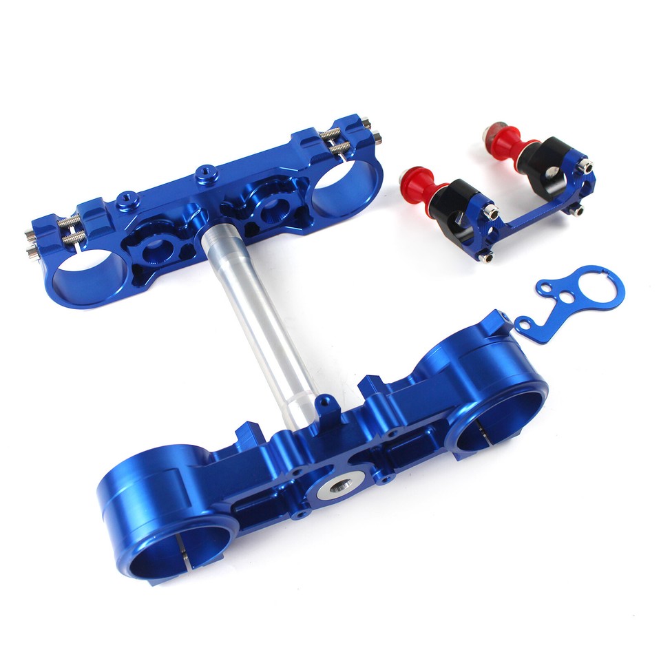 Upper/Lower Triple Tree Clamps Steering Stem Handlebar Riser Mount Fits ...