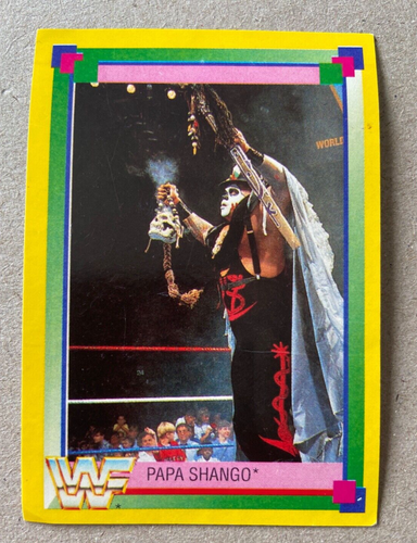 WWF WWE Merlin 1993 - Papa Shango Wrestling Stickers 161 (Bret Album ...