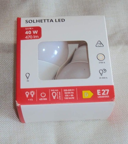 2x Solhetta LED Glühbirne E27 IKEA 470lm | eBay.de