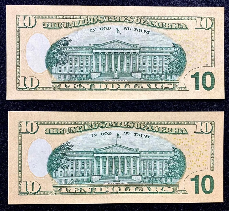 (2) Consecutive 2013 $10 Ten Dollar Star Note CHOICE CRISP UNCIRCULATED ...