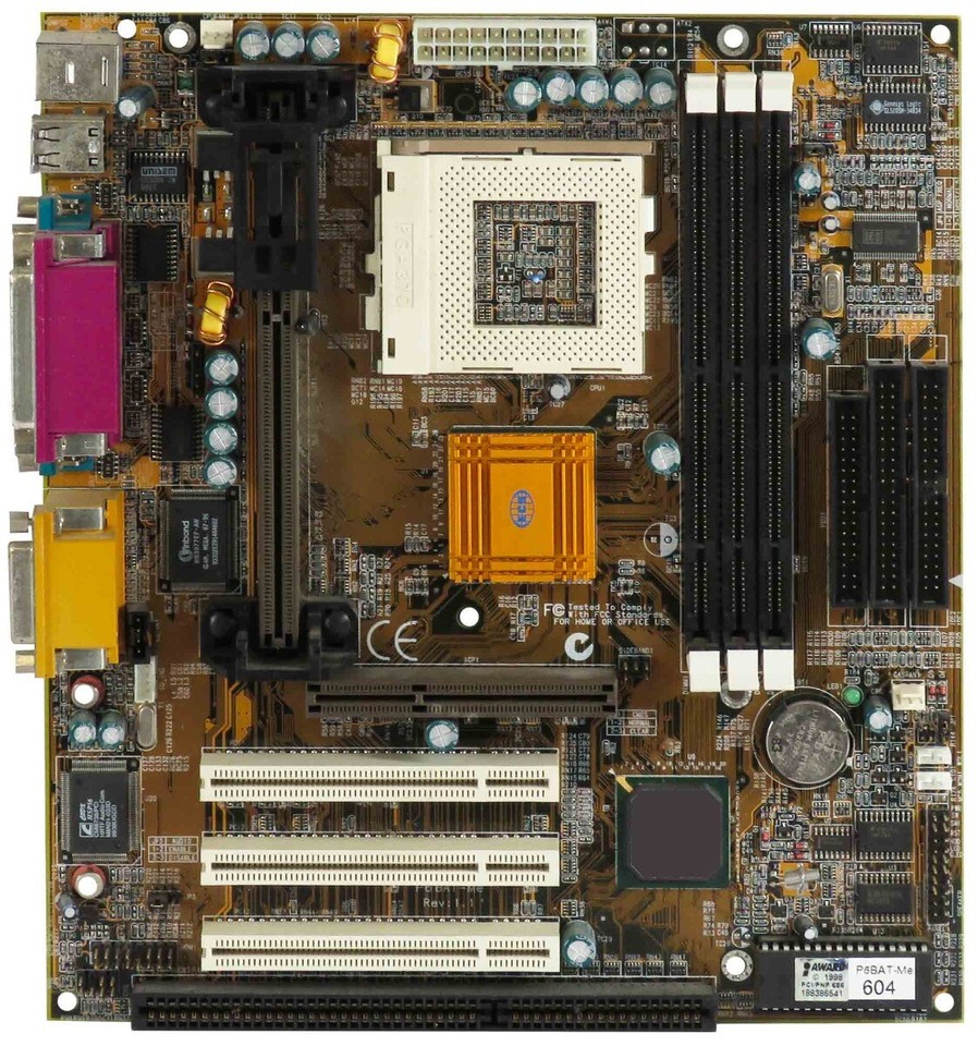 Ecs P6bat-Me Socket 370 Slot 1 3x Sdram Agp 3x Pci Isa Atx | eBay