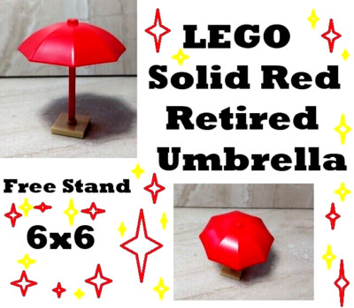 LEGO Umbrella RED Retired 6x6 with Matching Stand Patio Parade Outdoor ...