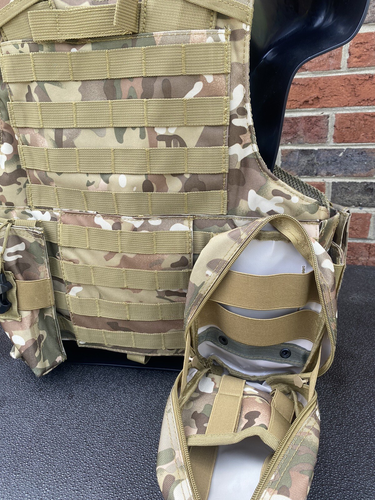 OCP Multicam Tactical Vest Plate Carrier Woodland- Adjustable. Pouches ...