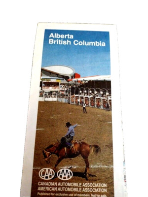 Alberta British Columbia AAA Map Foldout Vintage 1993 | eBay