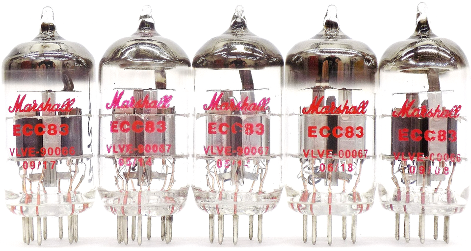 5 Nice Tested Marshall Branded Contemporary Import ECC83/12AX7 Vacuum ...
