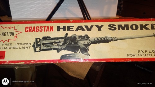 Antique Cragstan Tin B/,O Smoking Machine Gun Non Op Nmib Japan | eBay