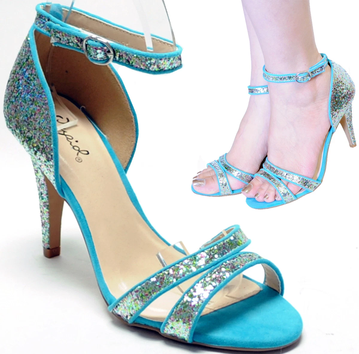 Aqua Blue Stiletto Heels
