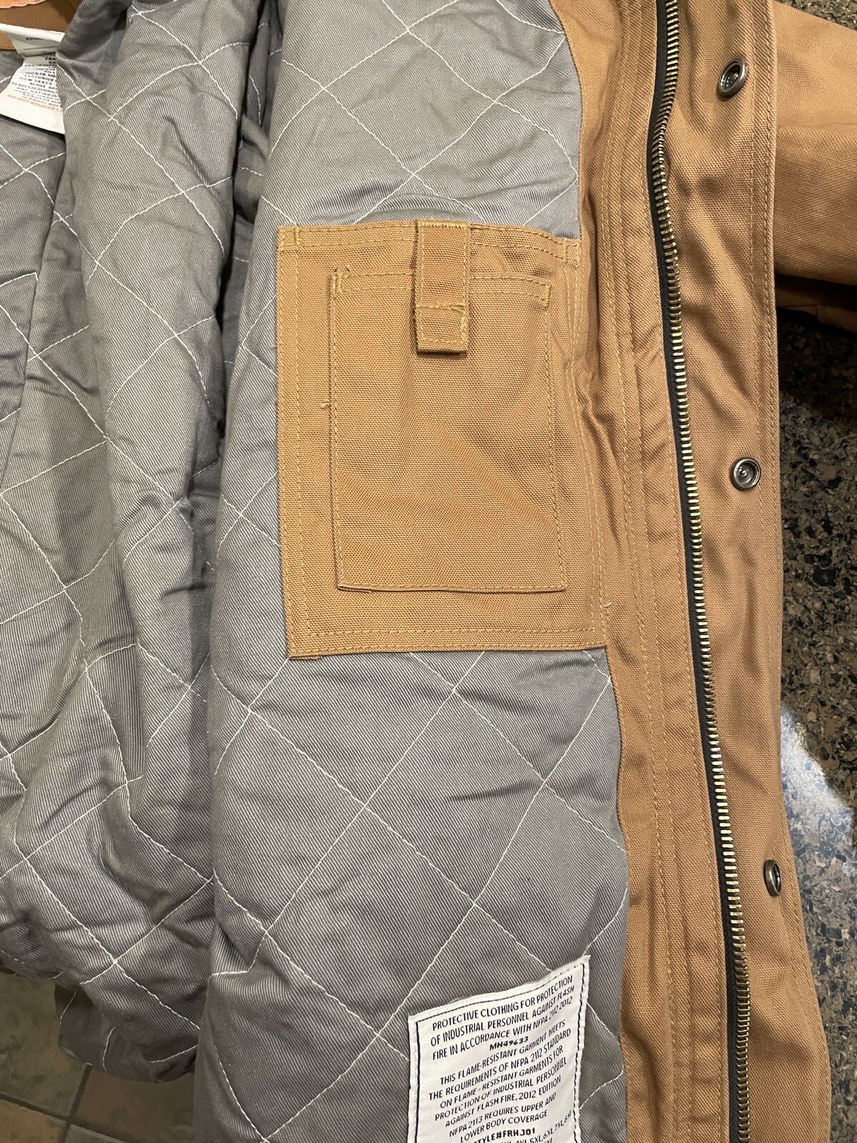 Berne FR HRC 3 ATPV 37 Coat Jacket Mens 3XL Tall Tan Brown Duck Canvas ...