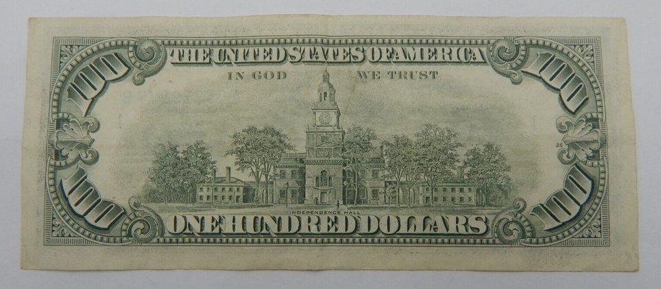 1981 A $100 Hundred Dollar Bill Federal Reserve Note Boston MA Vintage ...