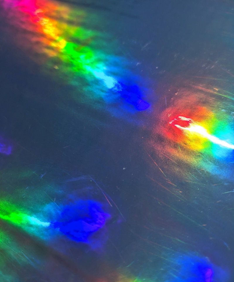 Chrome Silver Holographic Laser Iridescent Vinyl Car Wrap AIR FREE Film ...