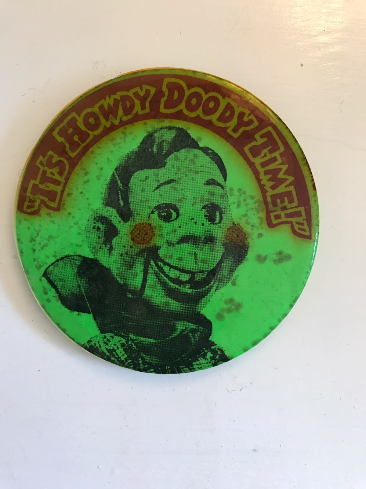 Original vintage large 3.5" It`s Howdy Doody time pin button | eBay