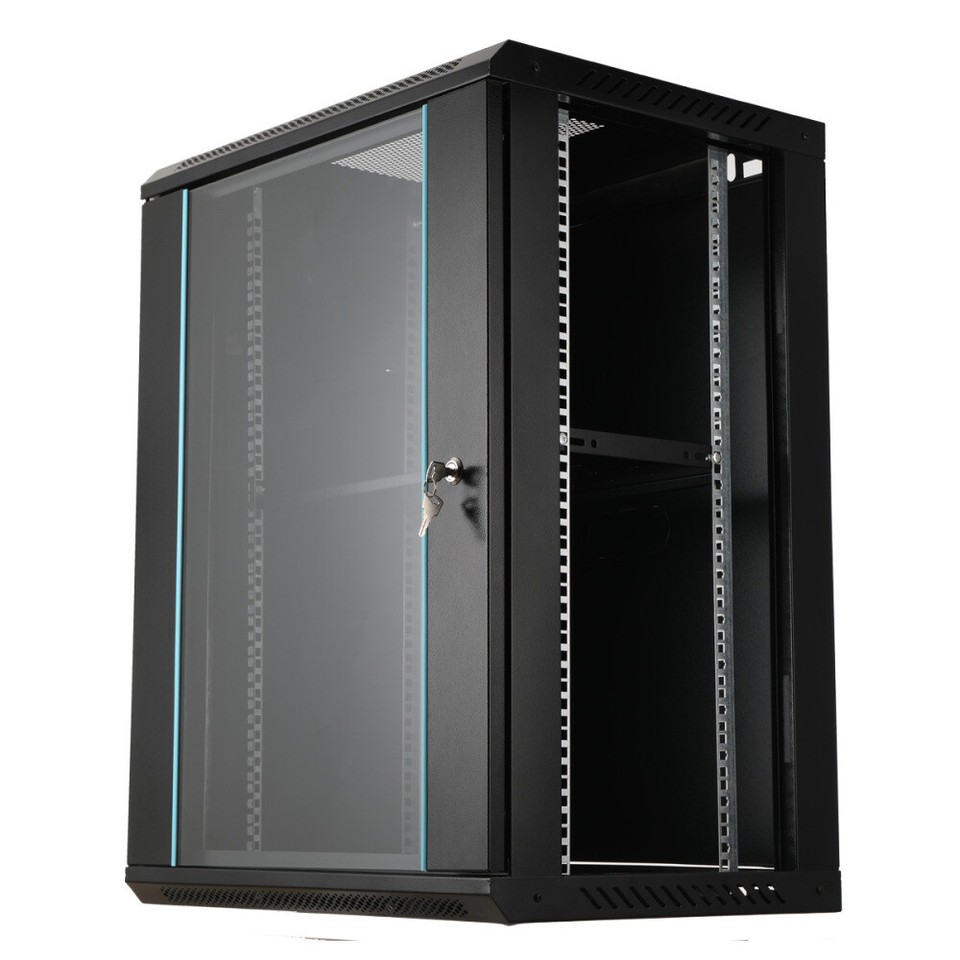 15U Wall Mount Server Rack Locking Network Cabinet Data IT Enclosure ...