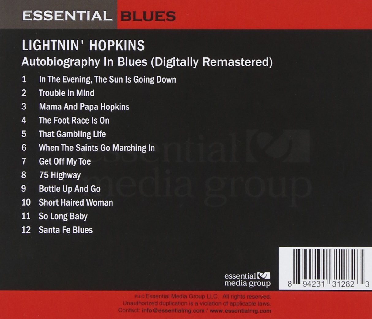 Lightnin' Hopkins Autobiography In Blues (Digitally Remastered) (CD) | eBay