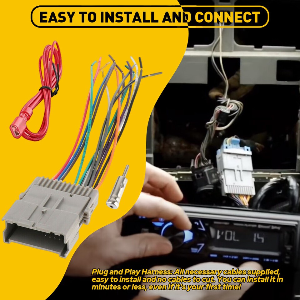 For Chevy Silverado 2003-2007 Stereo Car Radio Wiring Harness Adapter ...