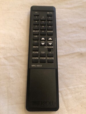 Remote Control, Original Jerrold Communications, MRC 550 D, Shipped W/O ...