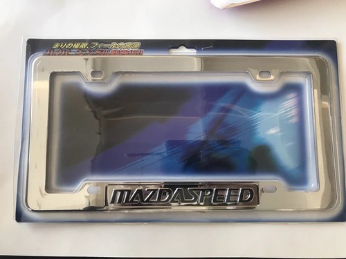 MS MAZDA SPEED CHROME LICENSE PLATE FRAME for FRONT or REAR PLATE | eBay