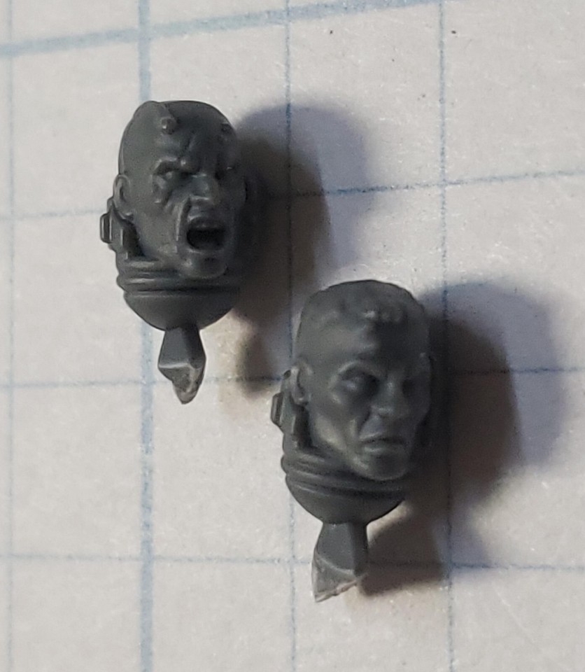 40k Space Marines Bits Company Heroes Captain Bare Heads w Campaign ...
