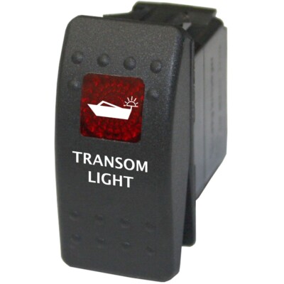 TRANSOM LIGHT 778 Rocker Switch LED red 12V Daystar ARB type marine ...