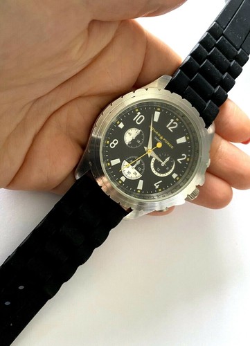 Squad Force Quartz Atlas For Men 6P36 Watch Silver Tone Black Strap ...