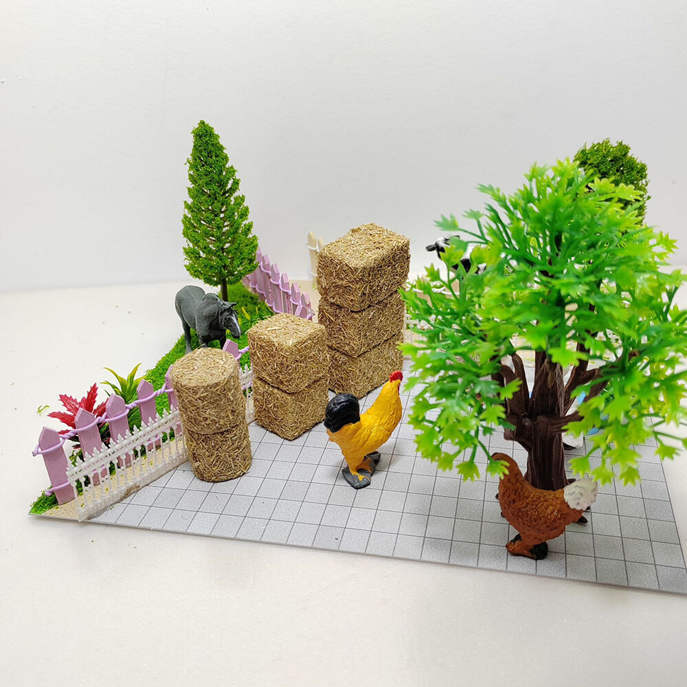 4Pcs Simulation Haystack Model Straw Grass Stack Farm Scenes ...