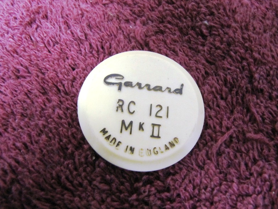 GARRARD RC121 MKII Model Tag Roundel ID Plate idler wheel turntable ...