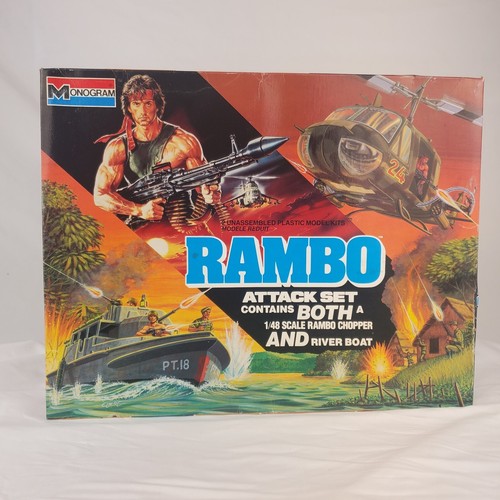 Monogram Rambo Attack Model Set 1/48 Scale Model Kit - Open Box | eBay