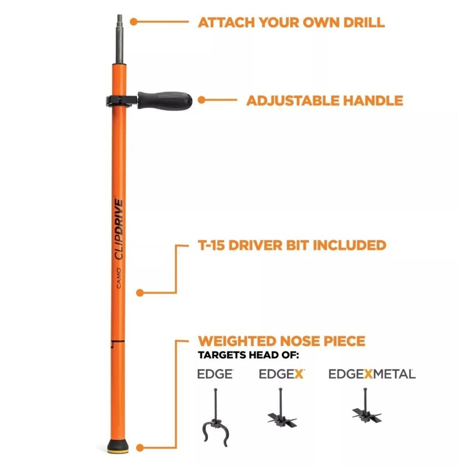 CAMO ClipDRIVE Deck Fastening Tool, Stand Up Drill Attachment for CAMO ...