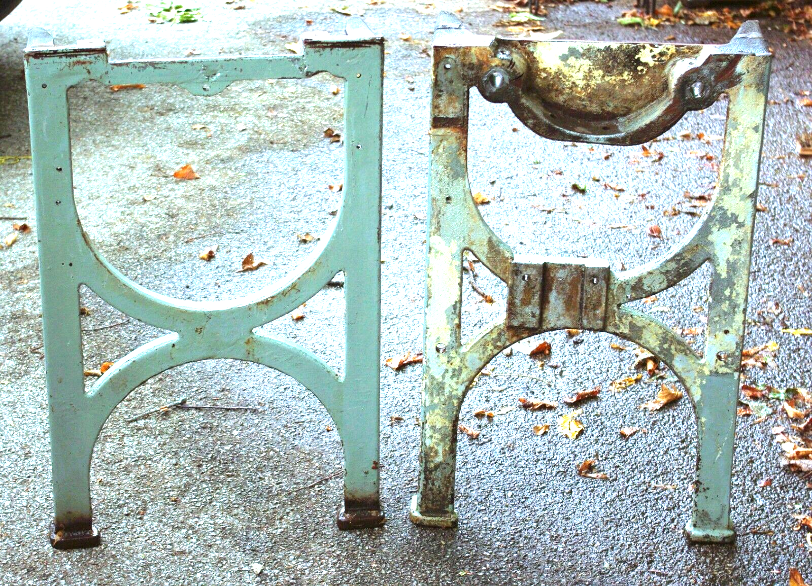 VINTAGE CAST IRON MACHINE LEGS Base Stand Industrial Heavy Duty | eBay