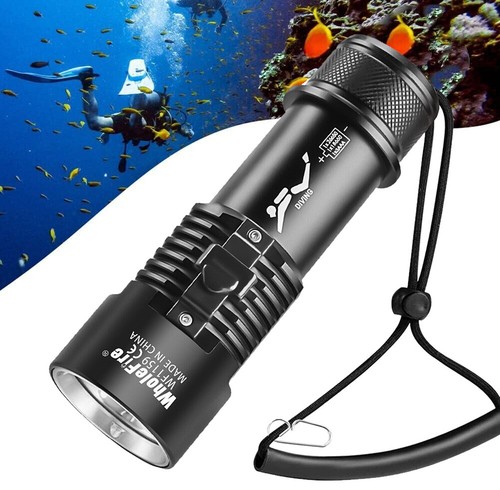 9000lm Underwater LED Diving Flashlight Waterproof Rechargeable Scuba ...