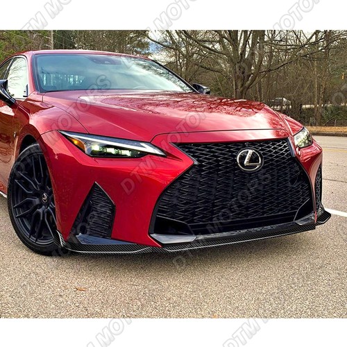 For 21-25 Lexus IS350 IS500 F-Sport Real Carbon Fiber Front Bumper Lip ...