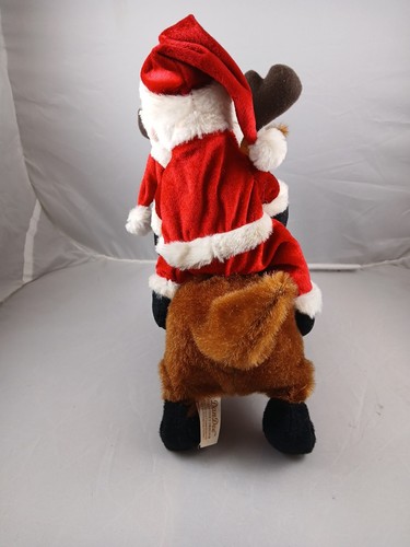 Singing Santa Claus and Back Flipping Reindeer Working Animated Plush ...