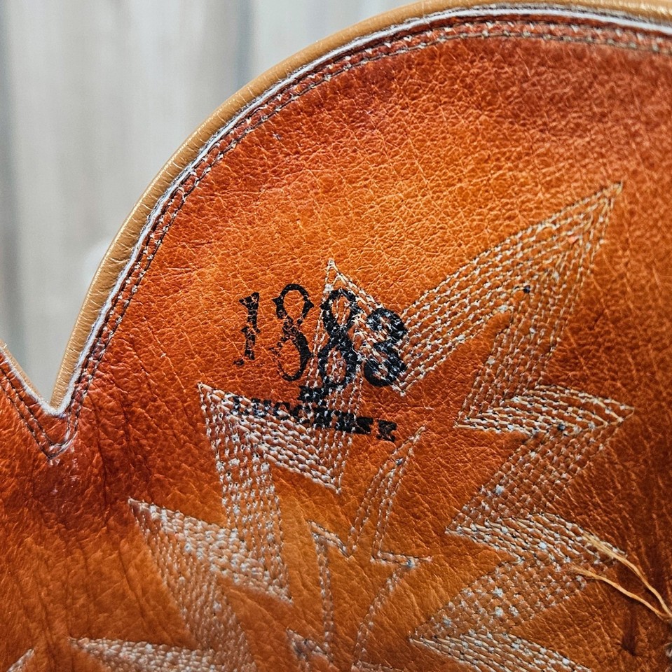 Vintage Lucchese Exotic BULLFROG Inlay Cowboy Boots Brown Size 10 D ...