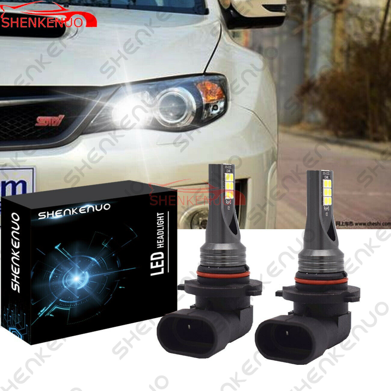 LED High Beam Daytime Running Light Bulbs DRL For Subaru Impreza WRX ...