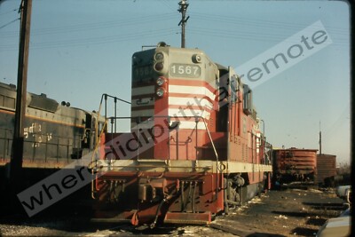 Original Slide Burlington Northern BN 1567 EMD GP7 Eola ILL 12-12-1970 | eBay