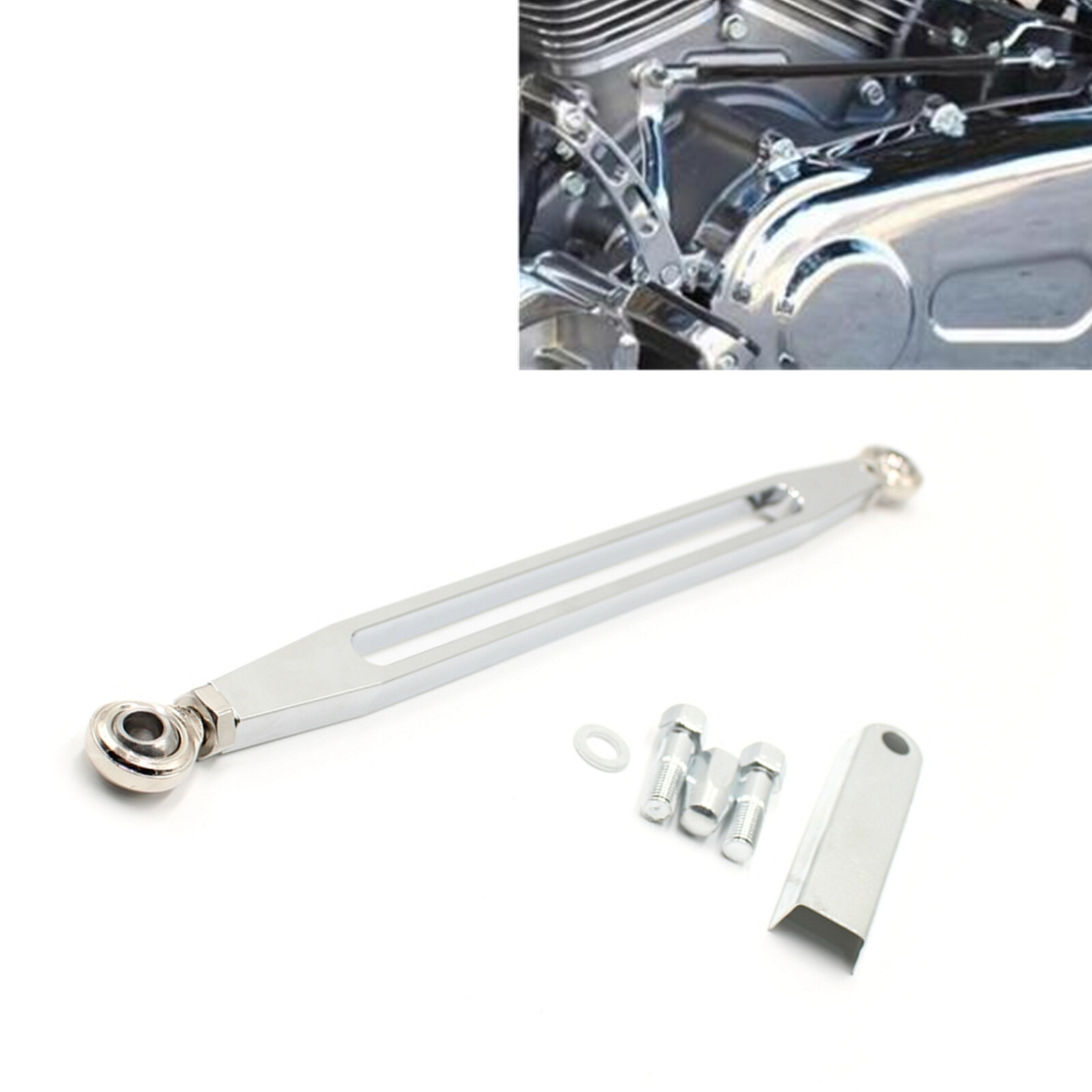 Chrome Gear Shift Linkage Shifter Lever For Harley Softail Fatboy Road ...
