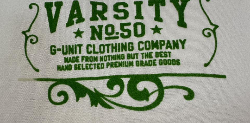 G-Unit G.Unit Varsity No 50 Cent zip track jacket white green athletic ...