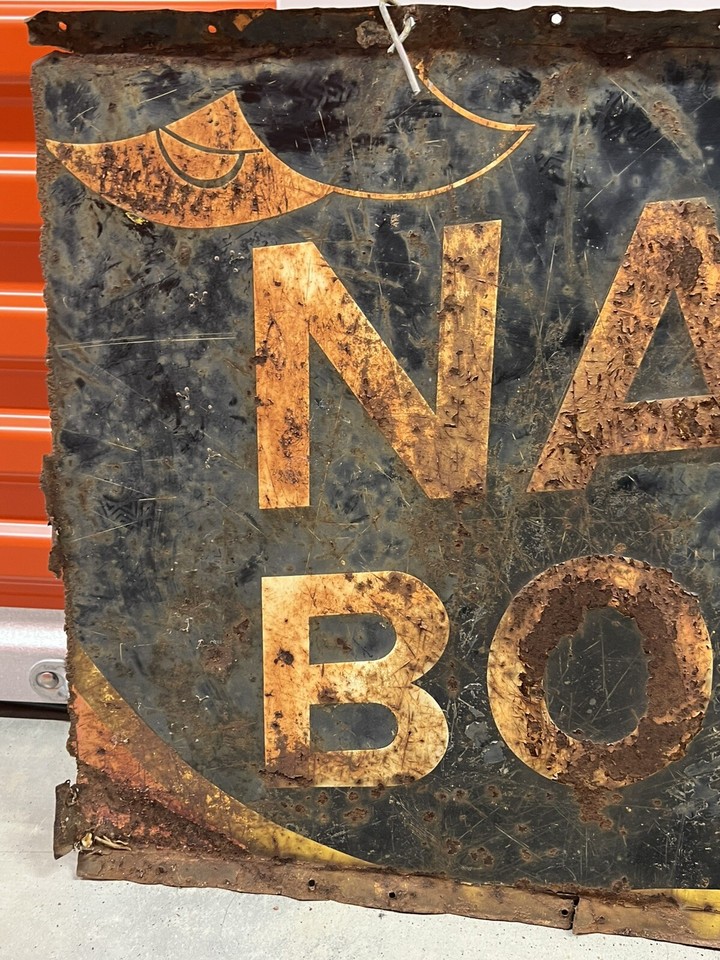 50s National Bohemian Beer Sign Embossed Metal Natty Boh National ...