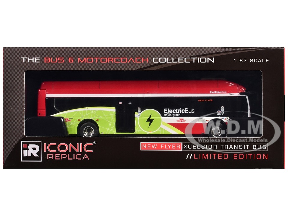 NEW FLYER XCELSIOR CHARGE NG ELECTRIC BUS "TTC" 1/87 ICONIC REPLICAS 87 ...