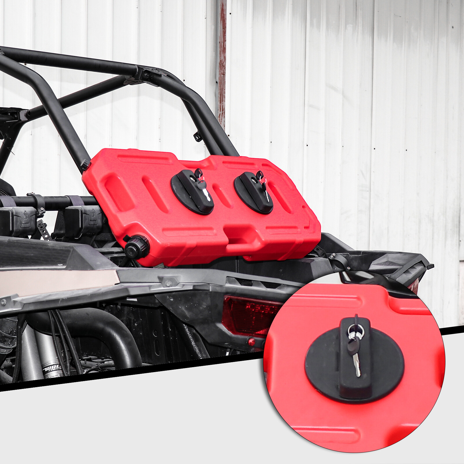 5 Gallon 20L Fuel Can Emergency Backup Gas Tank w/ Lock for ATV UTV ...