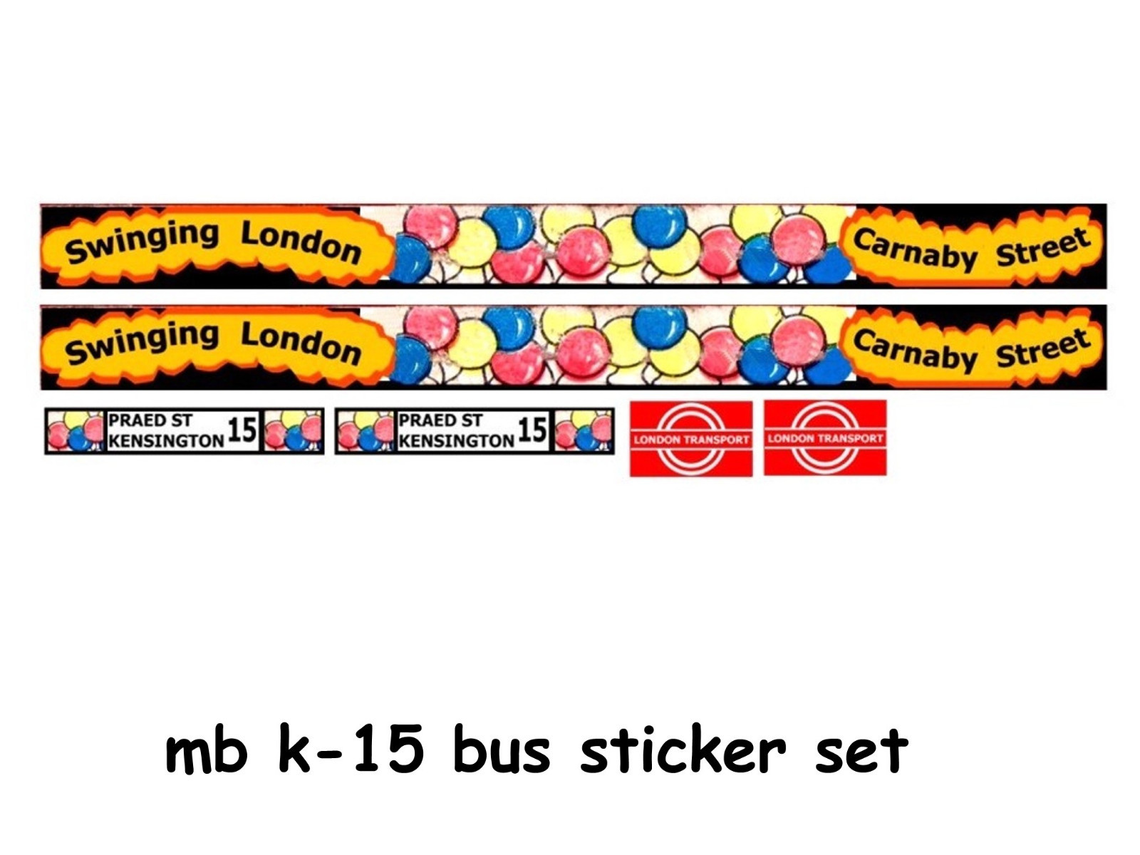 MATCHBOX SUPERKING BUS STICKER SET CARNABY ST | eBay