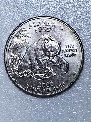2008-D Alaska State Quarter Extra Bear Claw Die Chip | eBay