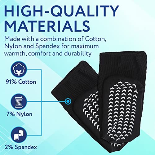 [4 Pairs] Super Wide Socks With Non-Skid Grips for Lymphedema ...