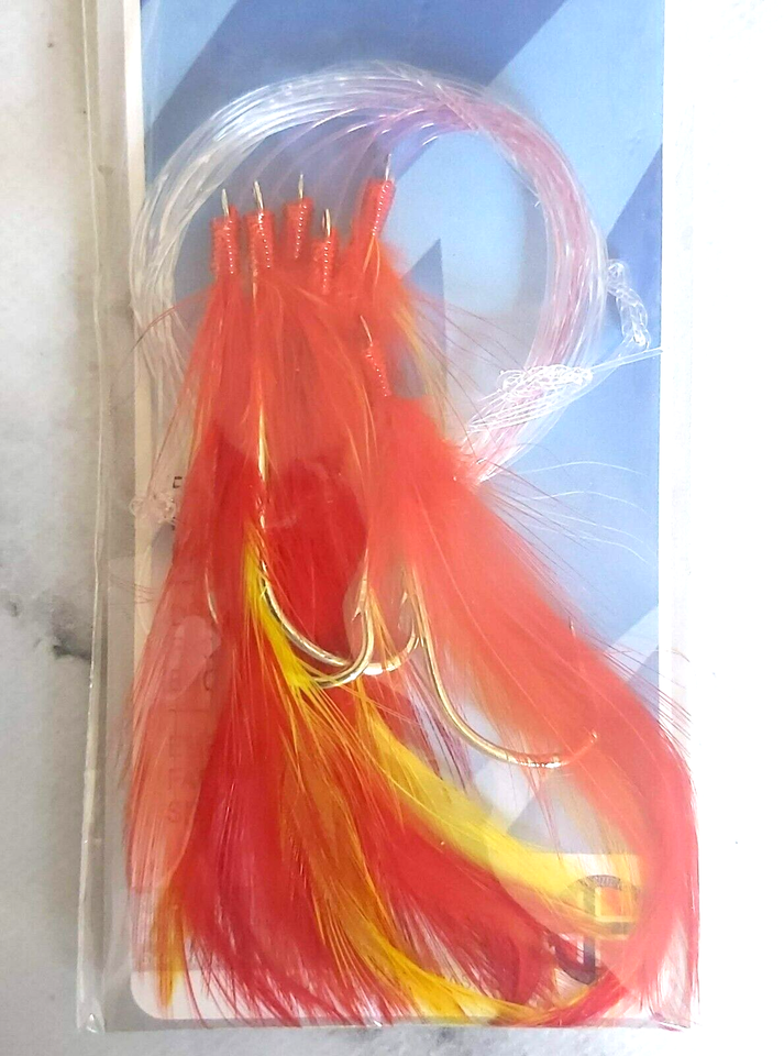 Mustad Cod Rigs - Cod Bass Pollock 6 feathers 6/0 | eBay UK