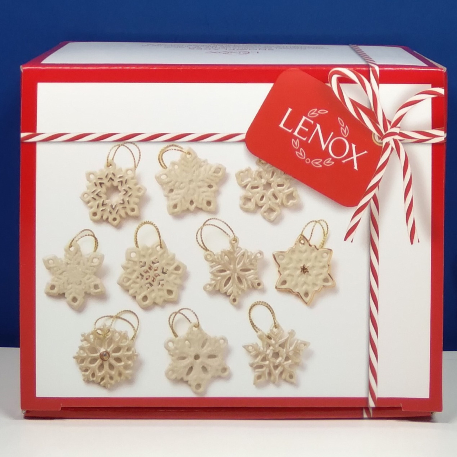 Lenox Snowflake Miniature Ornament Set of 10 Mini Snowflake Ornaments ...