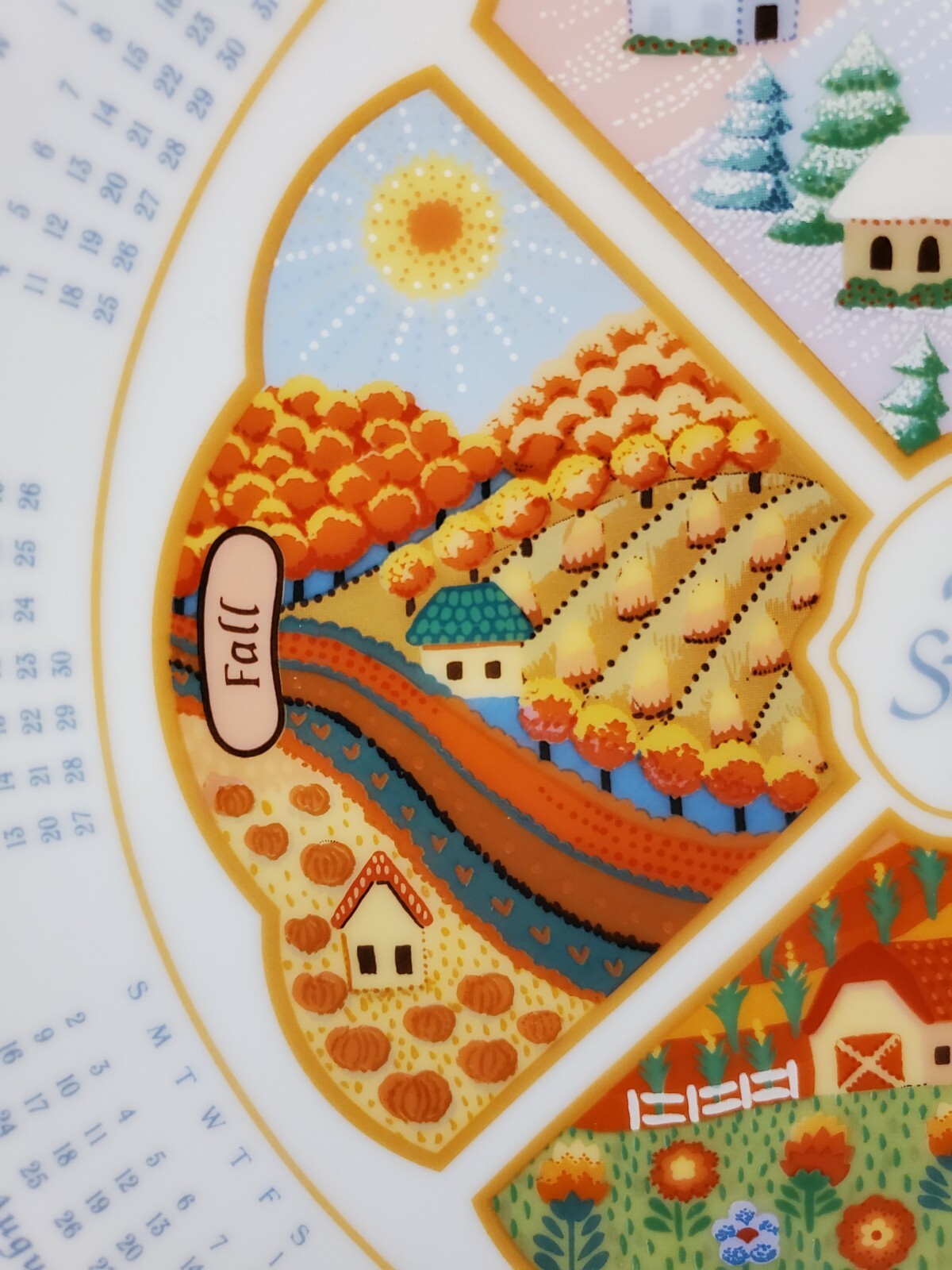 The Four Seasons Vgt Collectible Plate Avon 1987 Calendar Porcelain ...